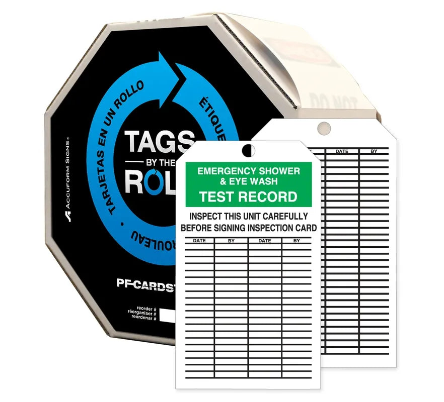 Emergency Shower & Eyewash Test Record Tags – Pacific First Aid