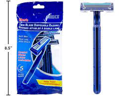 Bodico, 5-pc Mens Razors, S/S twin blade – Pacific First Aid