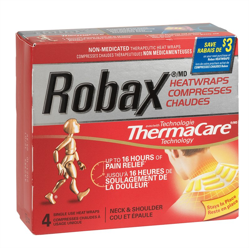 Robax Thermacare Heat Pack - Neck, Wrist & Shoulders (4 Packs) / Waist ...